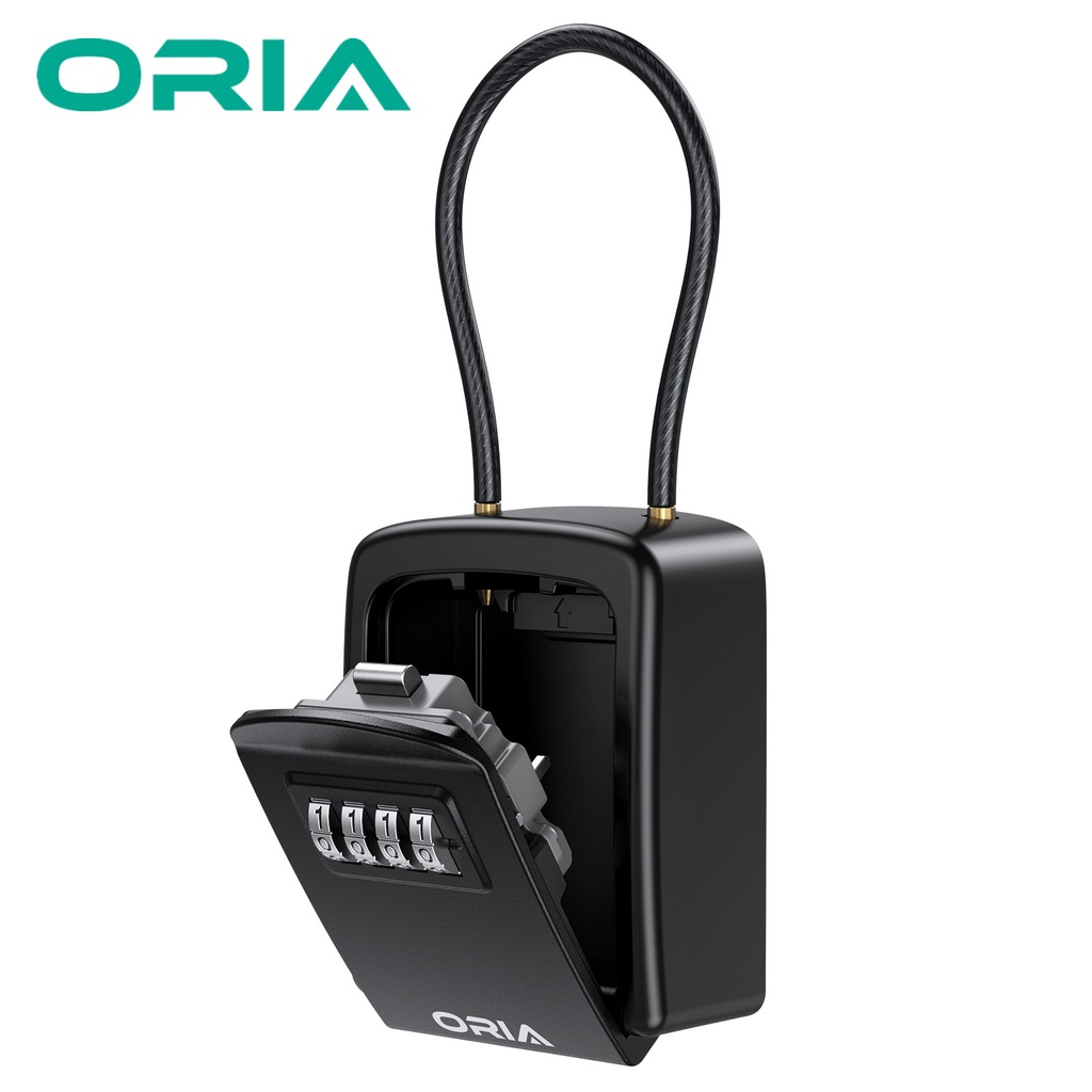 ORIA 4-Digit Combination Lock Box Wall Mounted Key Safe Box with ...