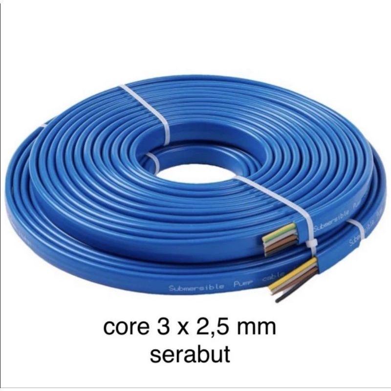 Submersible water Cable 3 x 2.5 mm Per 10 Meters Blue Cable Caltech ...