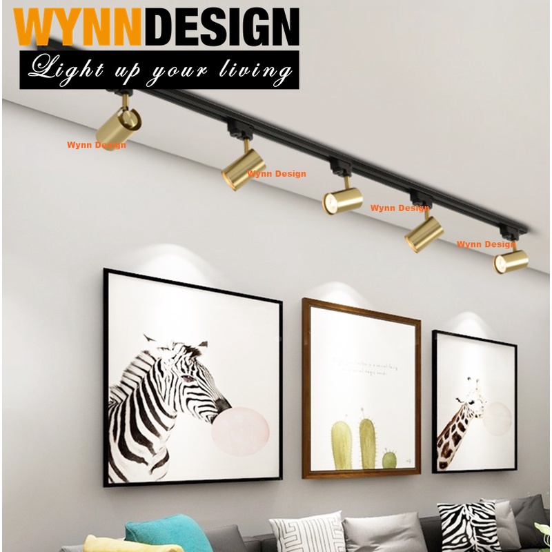 Wynn Design Set of 6 (2 Meter Track Rail with 5 x Track Light) with ...