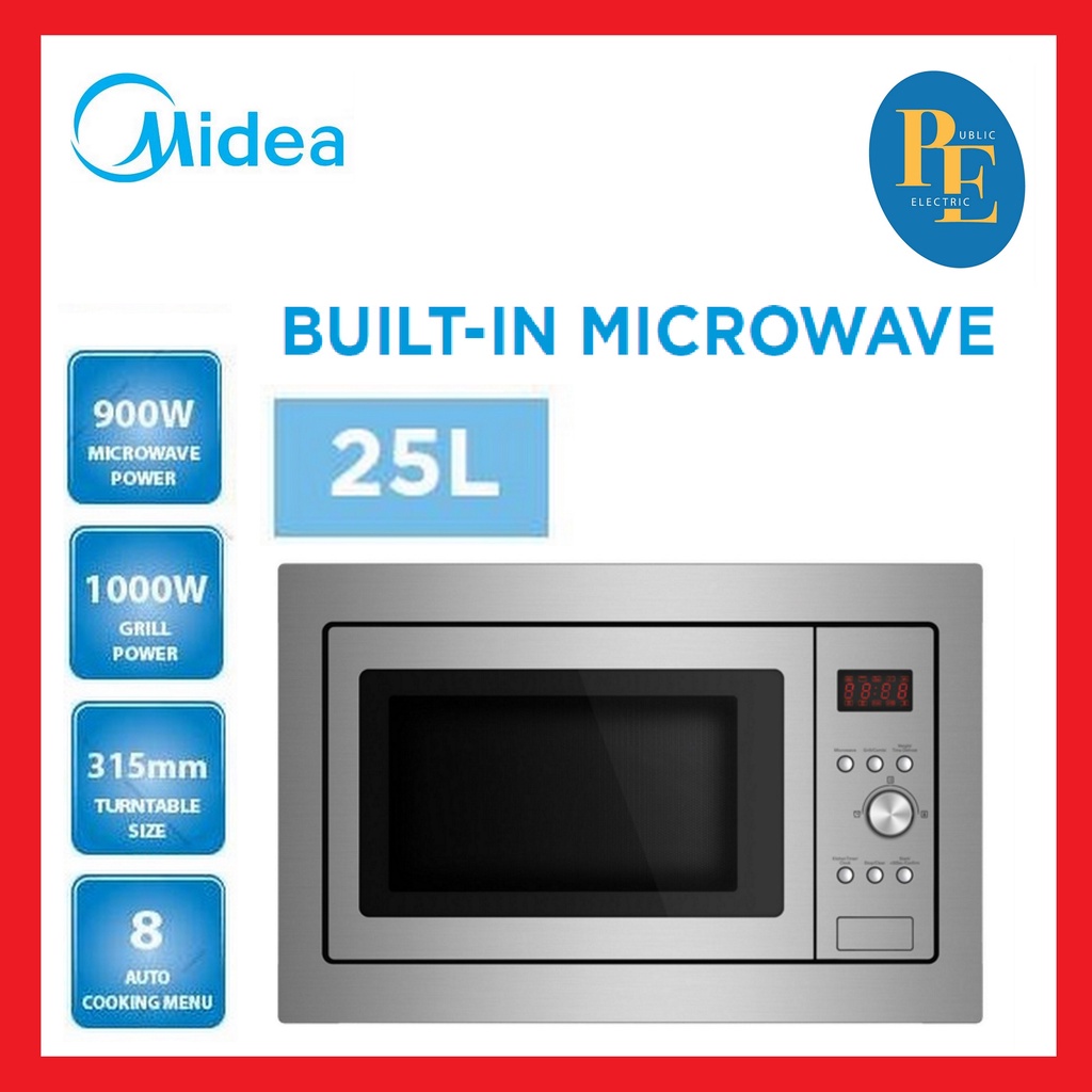 Midea 25L Built In Microwave Oven With Grill MBM-1925B | Shopee Malaysia