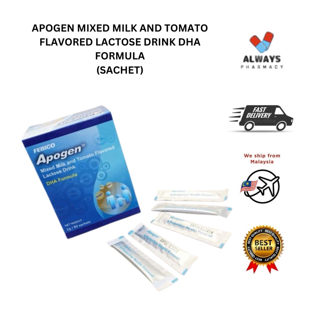 APOGEN MIXED MILK AND TOMATO FLAVORED LACTOSE DRINK DHA FORMULA (SECHET ...
