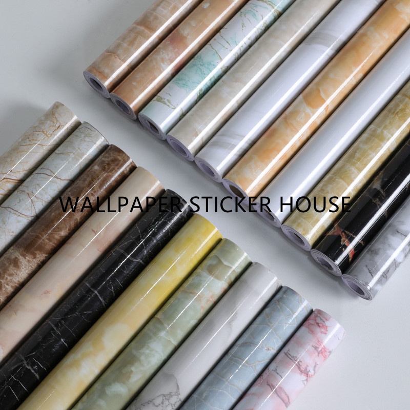 60CM*500CM Marble Wallpaper Sticker Self Adhesive Waterproof ...