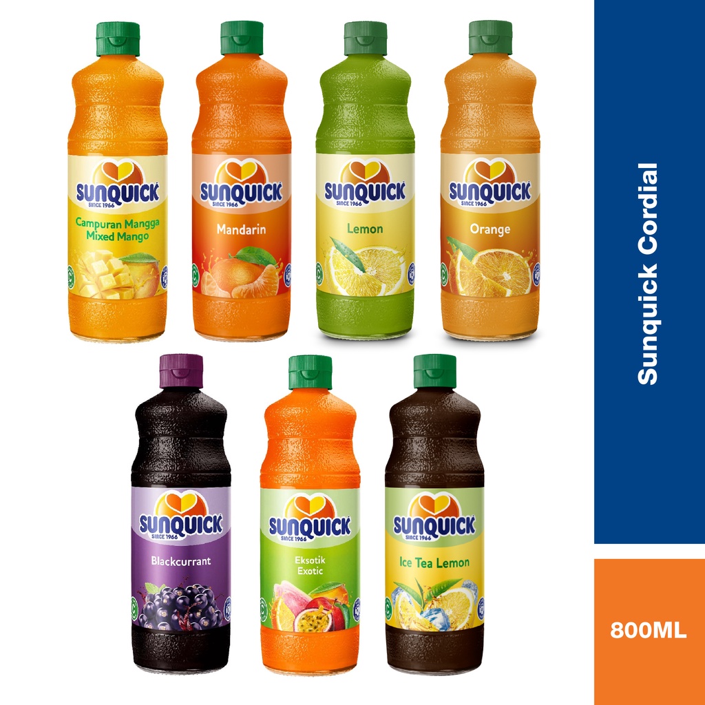 SunQuick Cordial - Blackcurrant/Ice Tea Lemon/Jumbo Exotic/Lemon ...