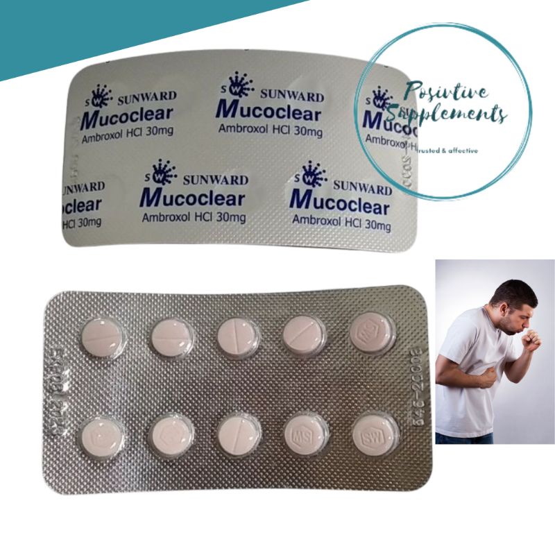MUCOCLEAR / AMCOSOL TABLET (AMBROXOL 30MG) BATUK DAN CAIR KAHAK 1X10s ...