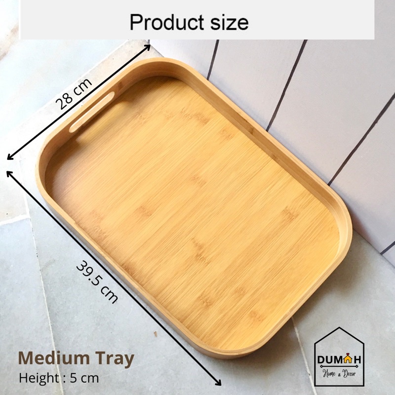 Dulang Kayu Buluh untuk Hidangan Natural Bamboo Serving Tray with ...