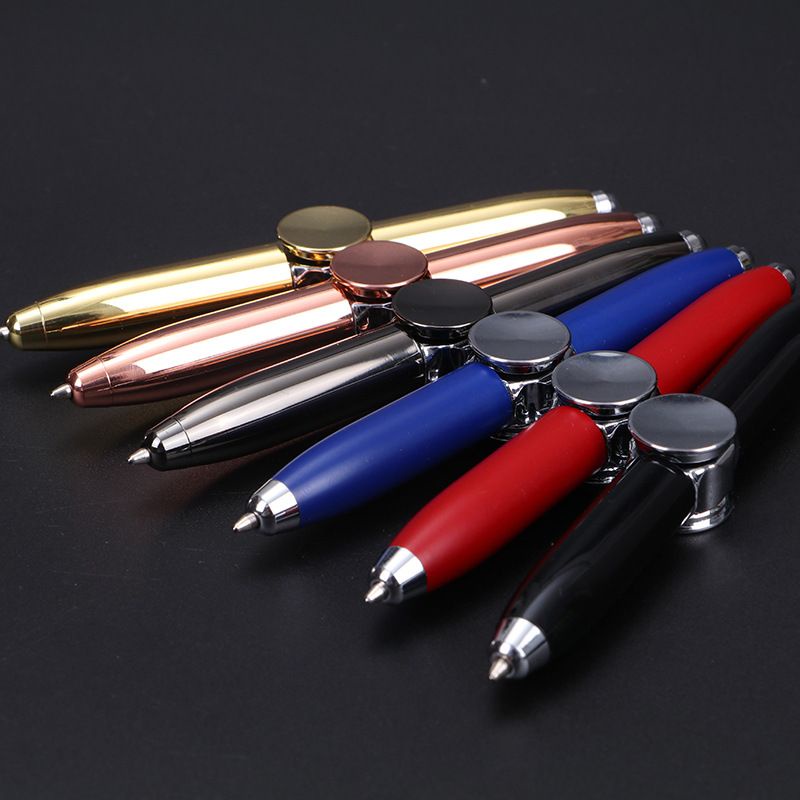 Spinning Gyro Ball Pen With LED Light Anxiety And Stress Reliever ...