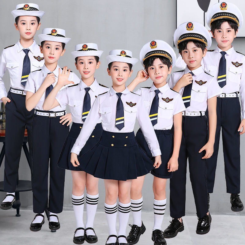 Ready Stock Children's Navy Performance Uniform Male Female Student ...