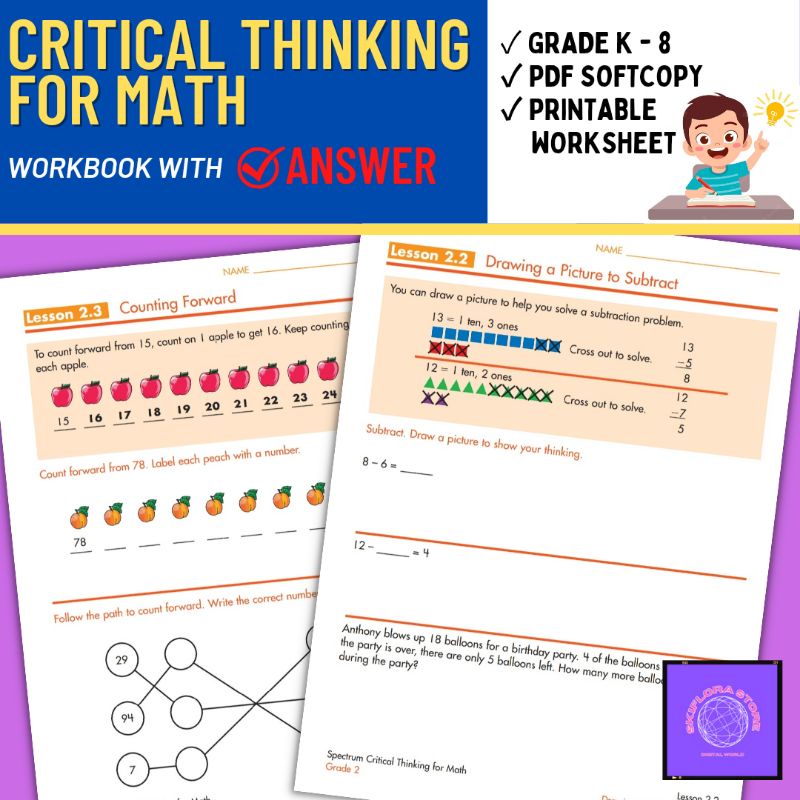 [SS116] Printable Worksheet | Grade K - 8 | Critical Thinking for Math ...