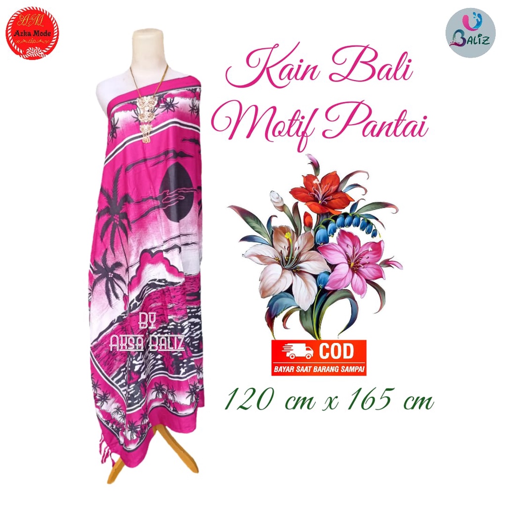 KATUN HIASAN DINDING Beach Bali Fabric - Standard Bright Beach New ...