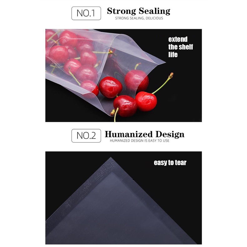 EZ Packaging Food Grade 100pcs Nylon Vacuum Bag Plastik Vakum Bag Vacuum Sealer Bag Frozen Bag ...