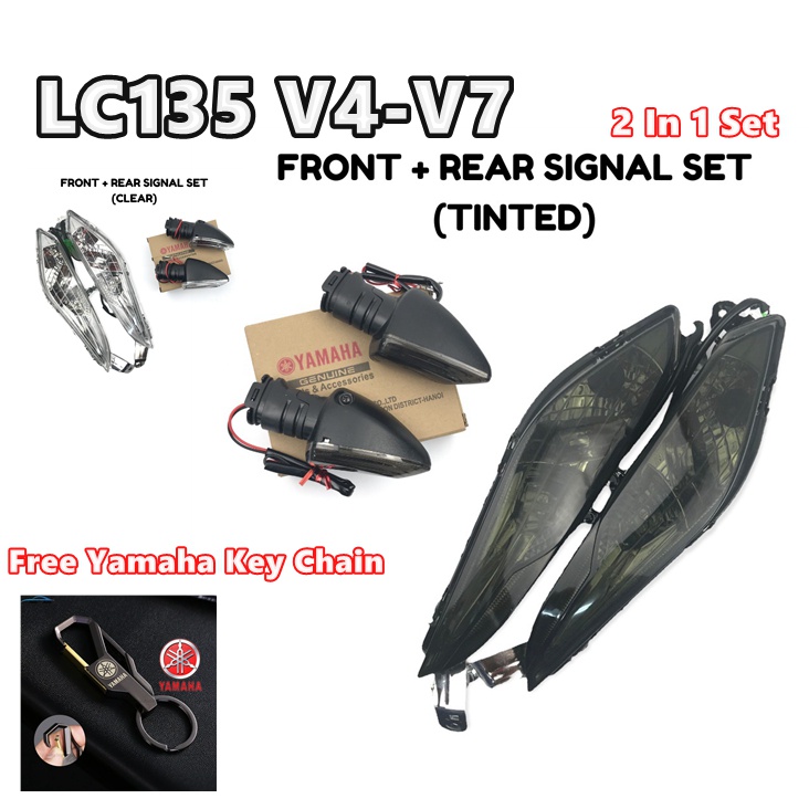 LC135 V4 V5 V6 V7 FRONT SIGNAL + REAR SIGNAL SET LAMPU DEPAN BELAKANG SET LED SMOKE / CLEAR ...