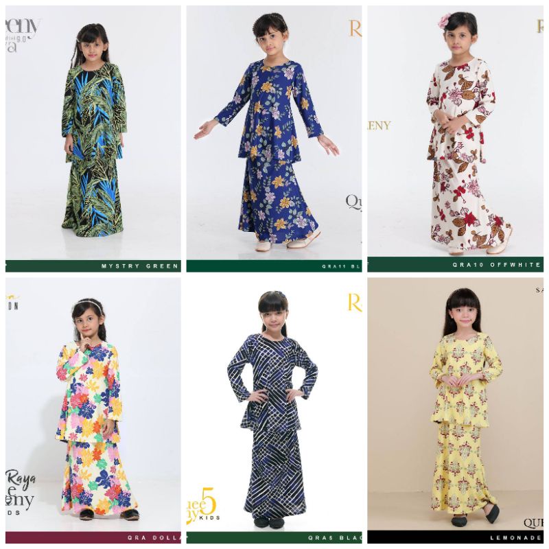 SABELLA QUEENY/KESUMA/MAYA BAJU KURUNG KANAK-KANAK BERCORAK SAIZ 8-10 ...