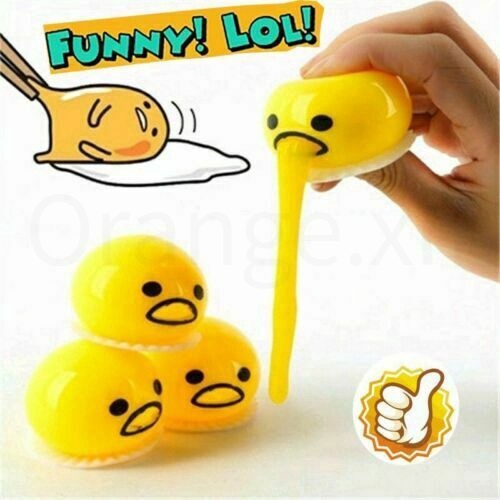 【Ready Stock】Vomiting Disgusting Egg Yolk Ball Toy Squishy Puking Egg ...
