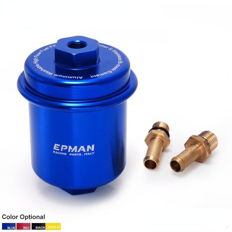 Sport Universal Jdm Blue Aluminum High Flow Performance Fuel Filter ...