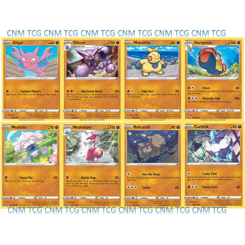 Gligar / Gliscor / Makuhita / Hariyama / Meditite / Medicham ...