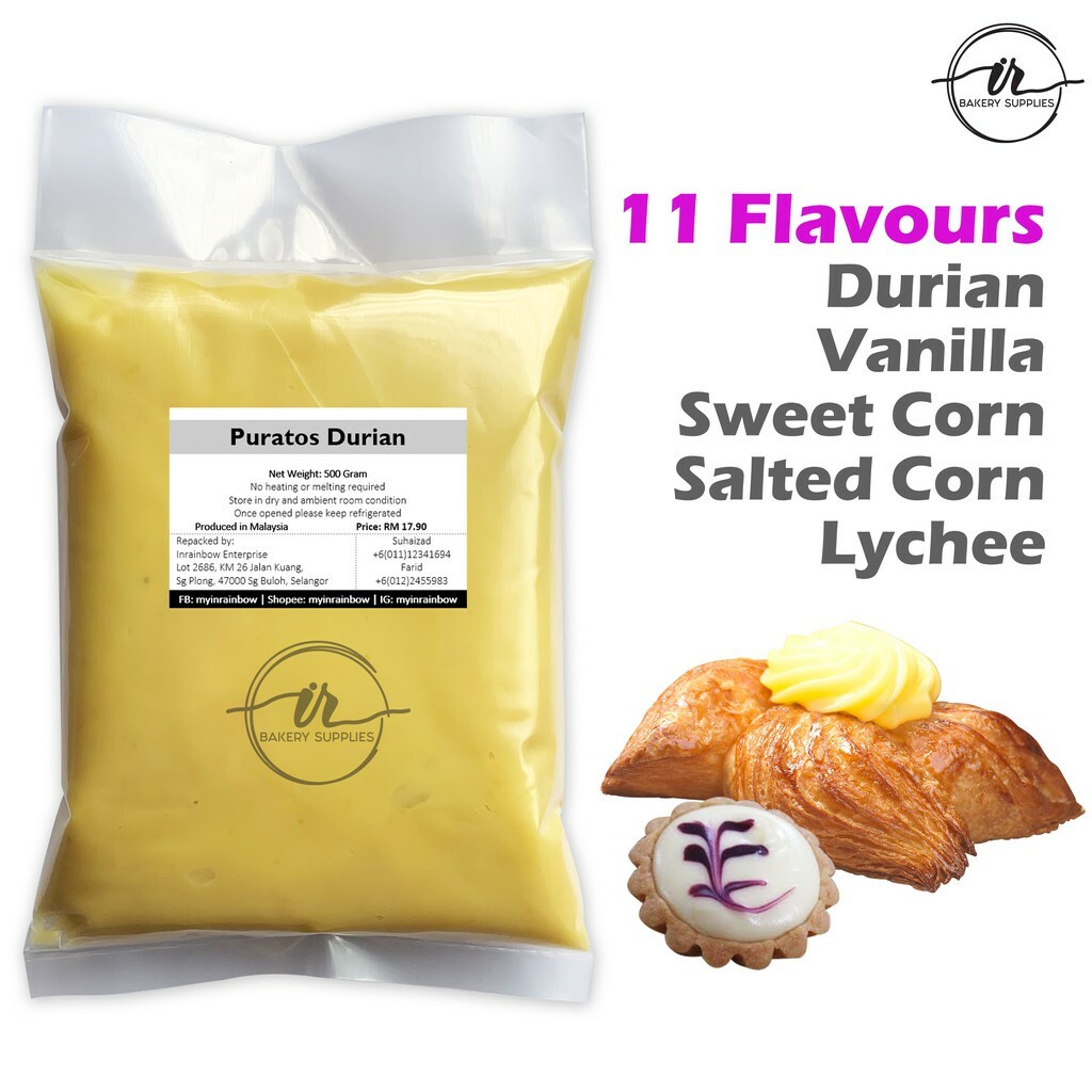 [500 Gram] Puratos Filling - Vanilla, Sweet Corn, Salted Corn, Lychee ...