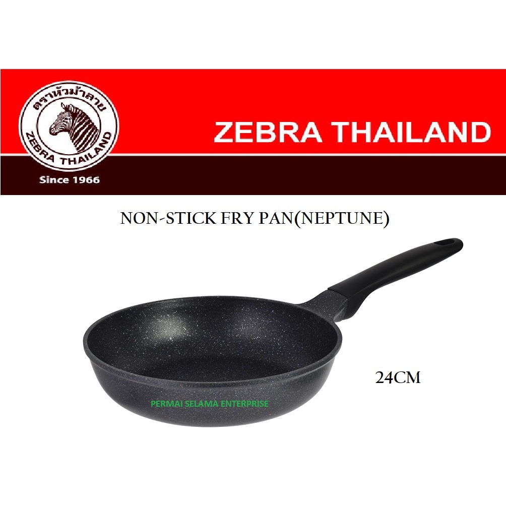 泰国斑马牌 Zebra Thailand 24cm Non-Stick Fry Pan Neptune 174882 | Shopee ...