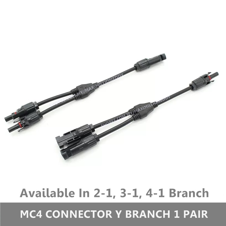 MC4 Solar Connector Y 3Y 4Y Branch Connector Solar Panel Cable 1 Pair ...