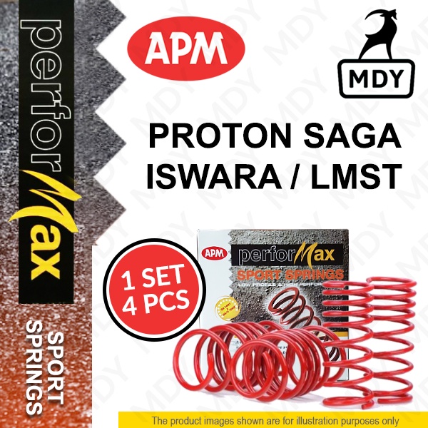 APM PERFORMAX Proton Saga Iswara LMST 1985 - 1992 Lowered Sport Spring ...