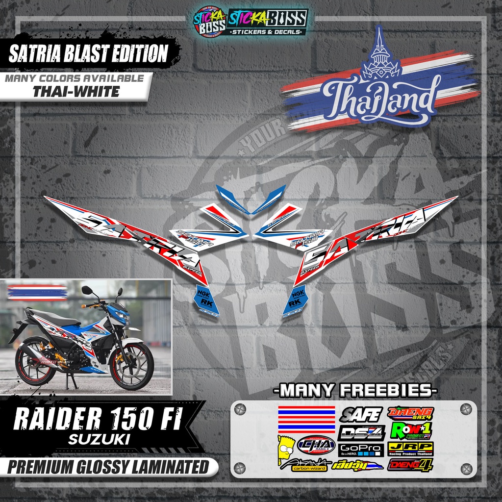 SUZUKI RAIDER 150 Fi Thai Decals ( Satria Blast Edition )【WITH FREEBIES ...