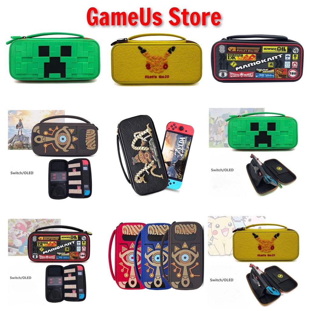 Nintendo Switch carrying bag with Zelda, Minecraft, Pokemon, Mario Kart ...
