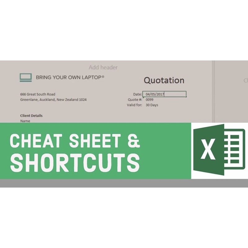 The Basics Ultimate Excel Cheatsheet Shopee Malaysia 