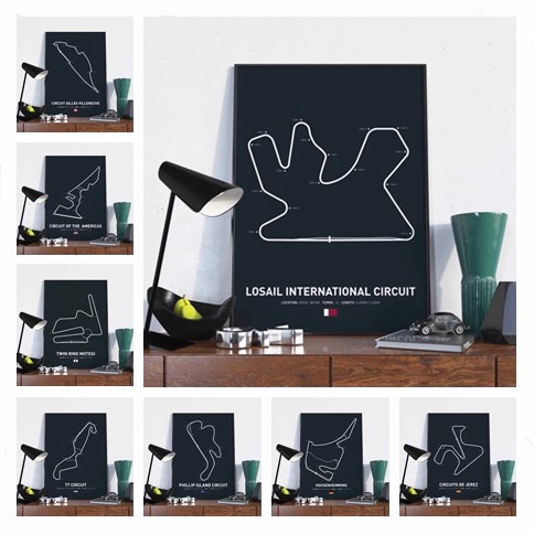 F1 Formula Grand Track Edition Rs Abstract F1 Race Car Circuit Poster ...