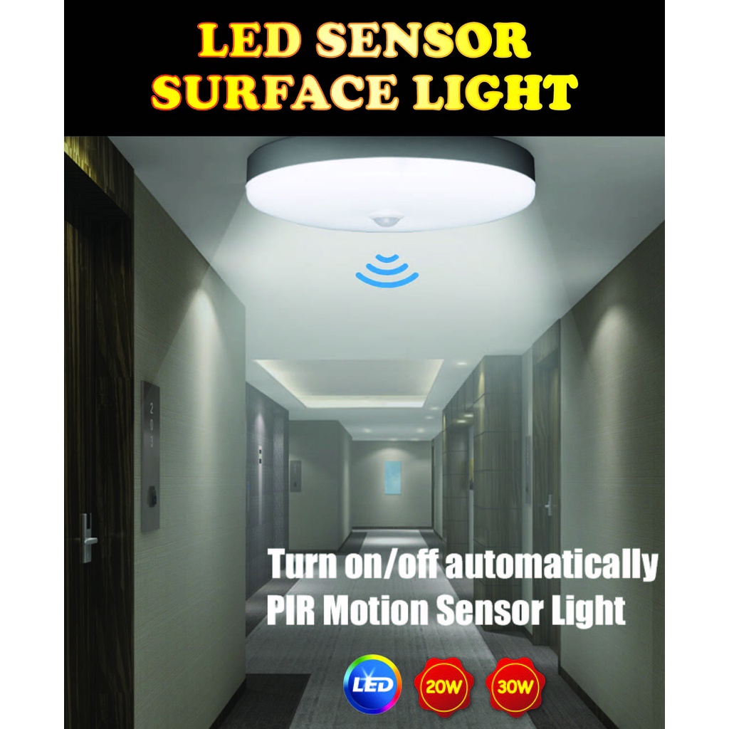 Square Motion Sensor Outdoor Ceiling Light | Shelly Lighting