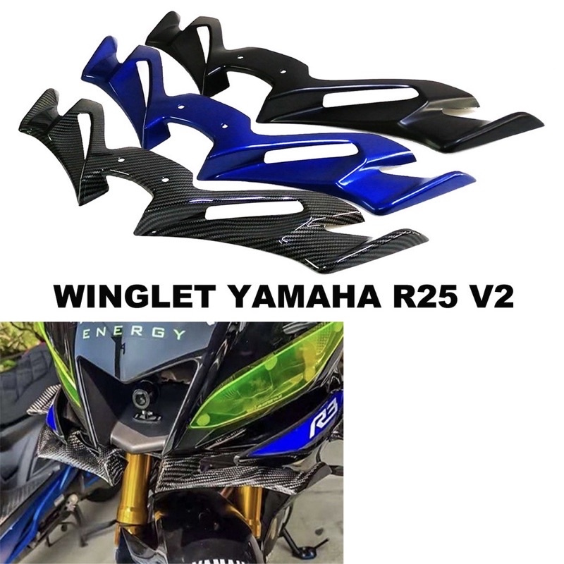 Yamaha R25 Winglet Aerodynamic Racing (2014-2018) ABS PP Material R25 ...