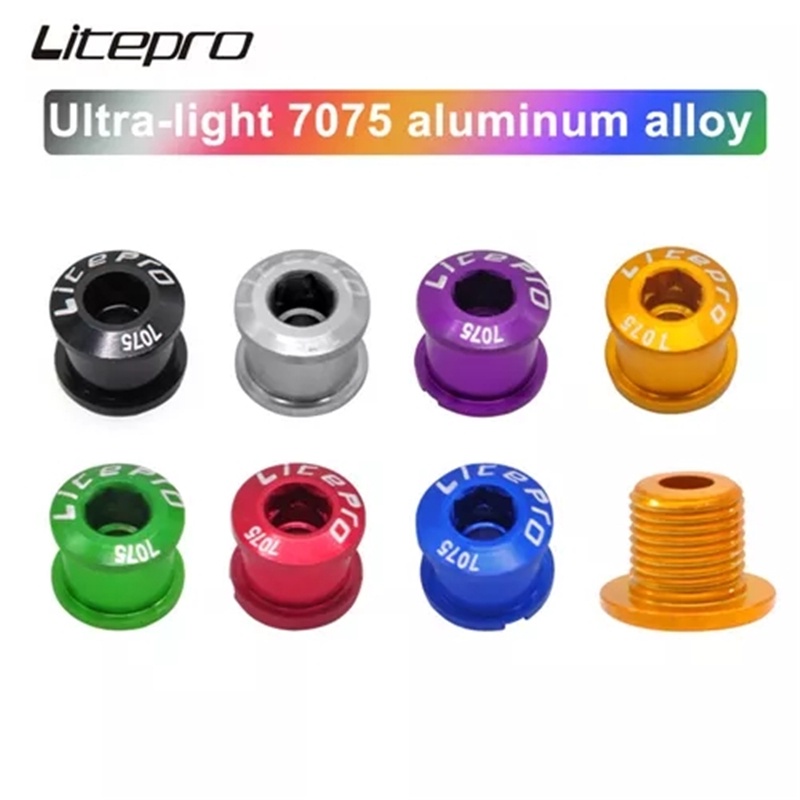 Litepro MTB Mountain Bicycle Crankset Single Double Chainring Nuts ...
