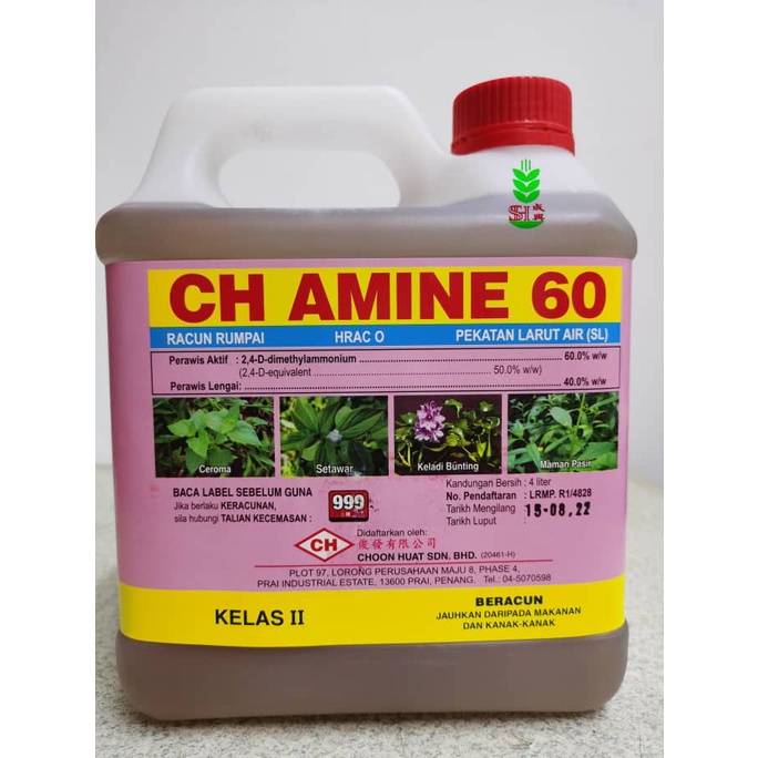 4 Litter CH AMINE 60 Racun Rumput Herbicide | Shopee Malaysia