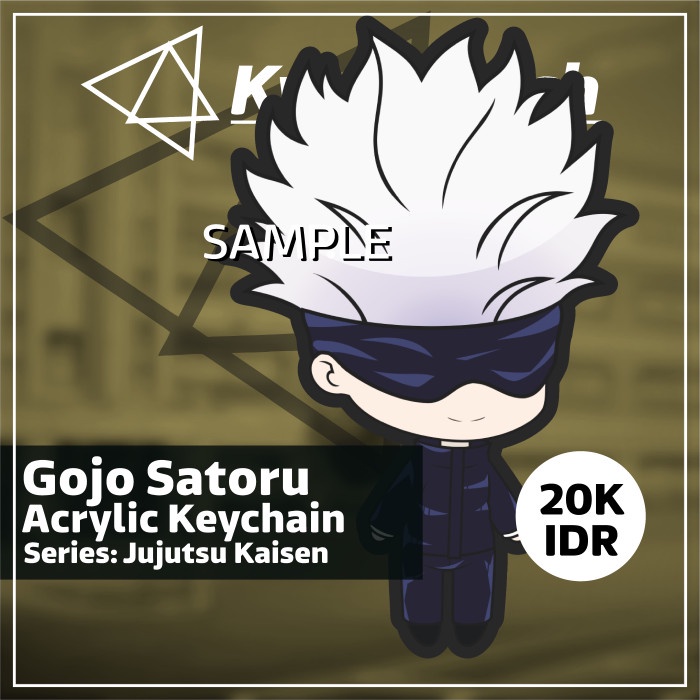 GANTUNGAN Keychain GOJO SATORU ANIME JUJUTSU KAISEN Key Chain BY ...