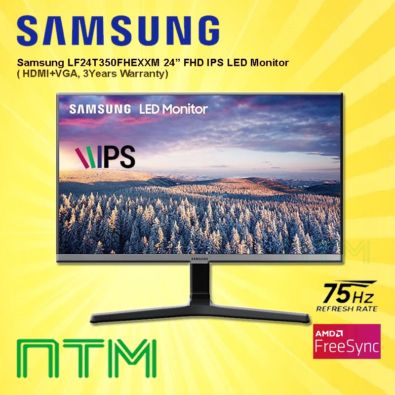 SAMSUNG 27"/24"/22" LED FLAT IPS 75HZ Gaming Monitor (IPS-FHD-5MS-VGA ...