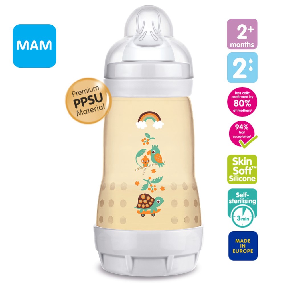 MAM Easy Start Anti-Colic PPSU Bottle Single Pack 160ml / 260ml | Shopee Malaysia