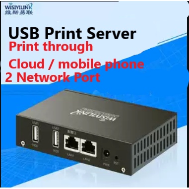 Wisiyilink USB 2.0 Port Print Server With 10/100Mbps Ethernet Port, LAN ...