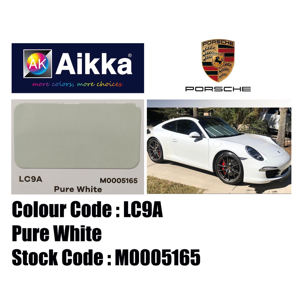AIKKA AUTOMOTIVE PAINT / PORSCHE LC9A / PURE WHITE / 2K CAR PAINT ...