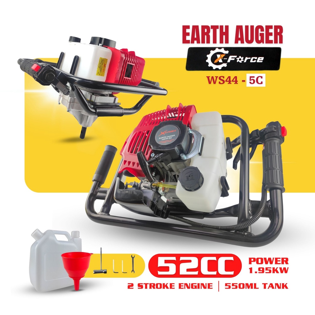DRILLER EARTH AUGER MACHINE 52cc Optional DZ52CC CQ202 (3 MONTH ...
