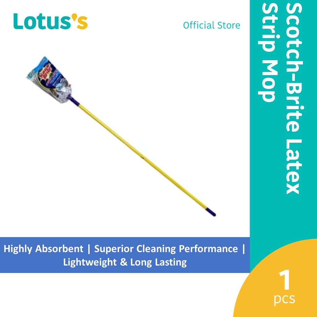 3M Scotch-Brite Latex Strip Mop - Durable Lightweight Highly Absorbent ...