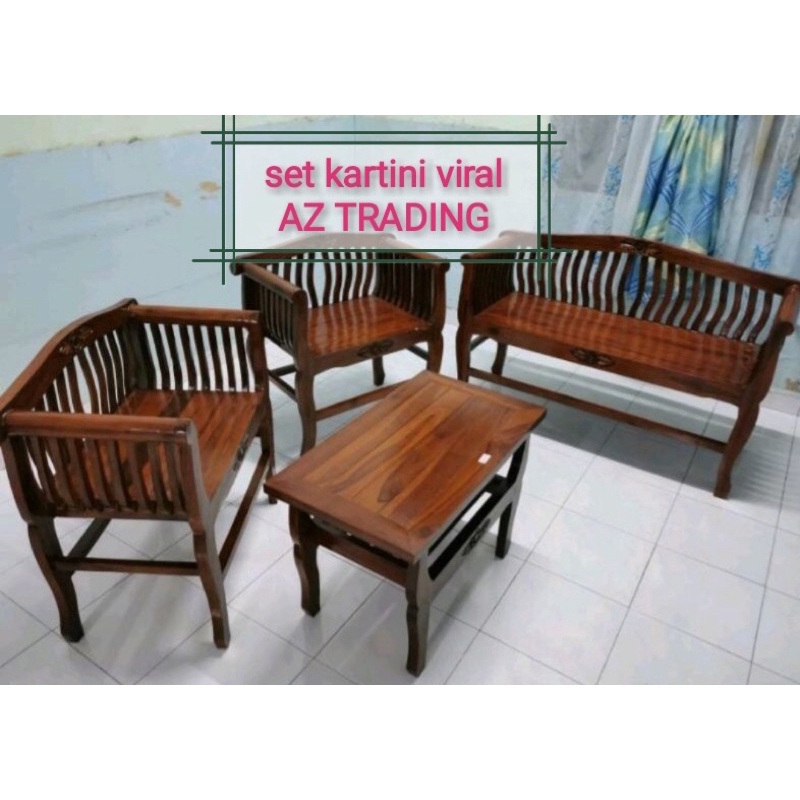 KERUSI KAYU JATI SET KARTINI | Shopee Malaysia