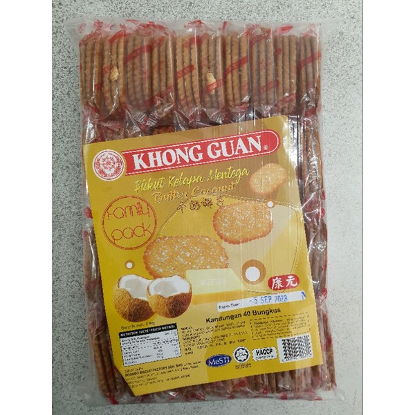 (20g x 40's) Kong Guan Roti Biskut Kelapa Mentega Butter Coconut ...
