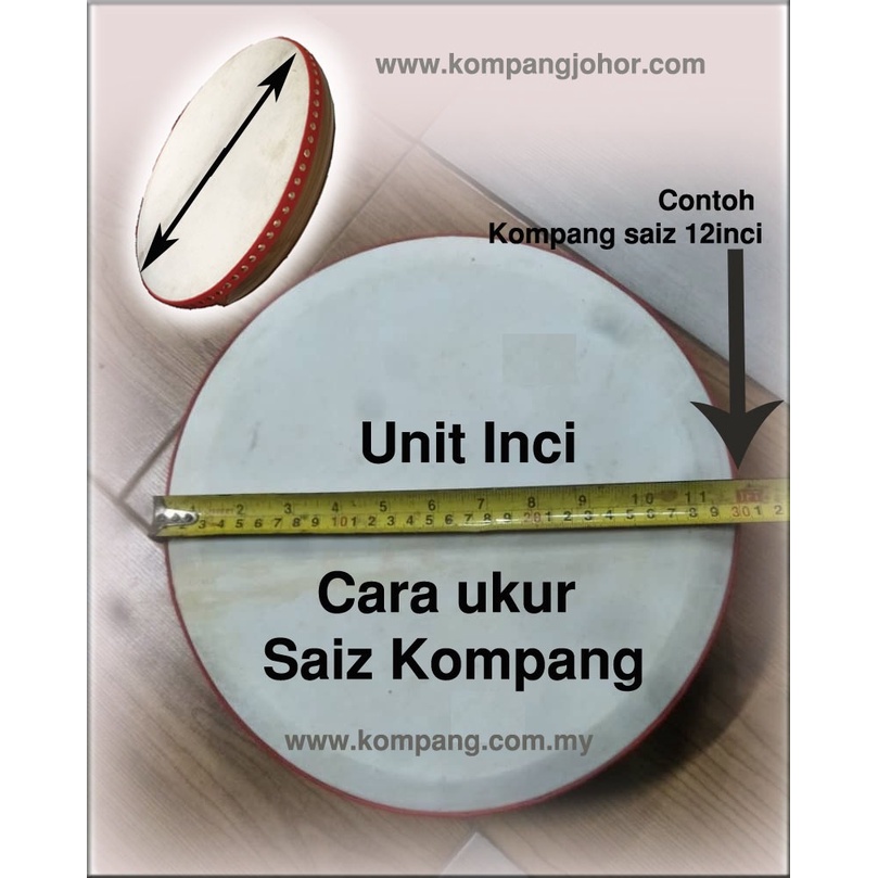 kompang 10inci, 12in, 13in murah melayu asli muzik tradisional | Shopee ...