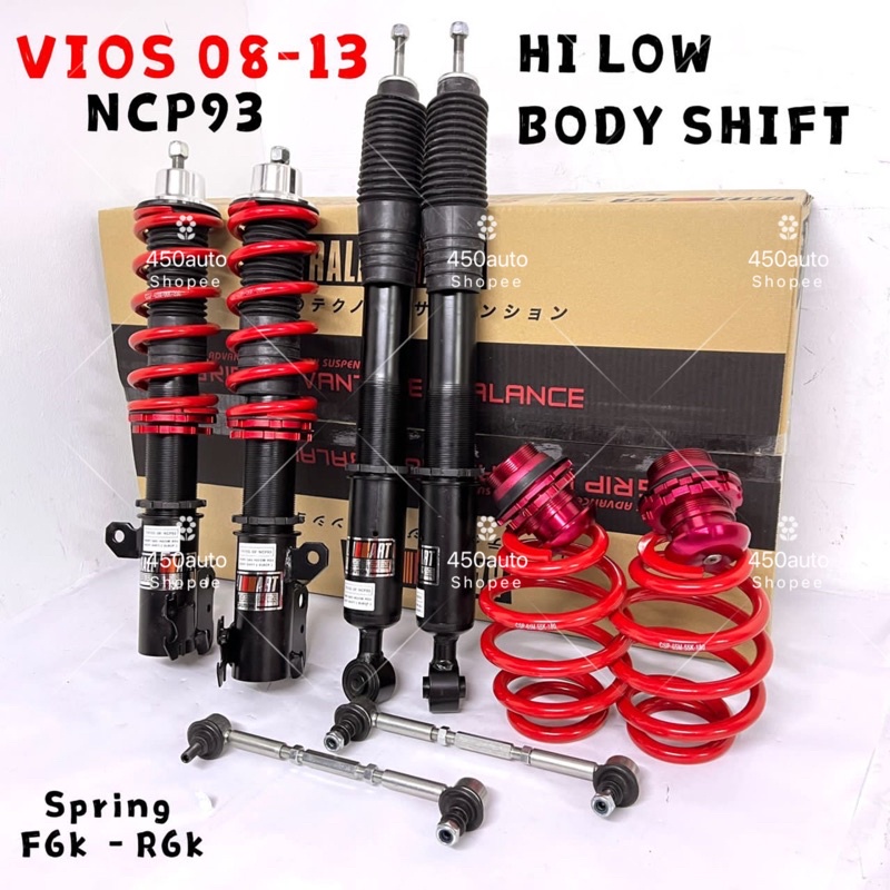 RALLIART VIOS TRD NCP93 2008-2013 DUGONG ADJUSTABLE HI LOW + BODY SHIFT ...