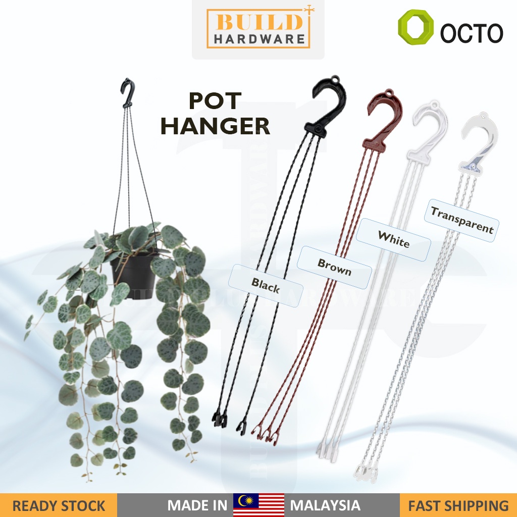 OCTO Flower Pot Hanger Length 50cm Plastic Plants Hanging Gardening ...