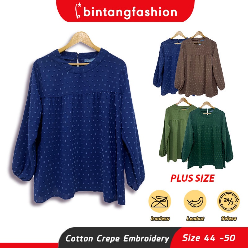 Bintang Fashion Blouse Labuh Muslimah Saiz Besar Lengan Panjang ...