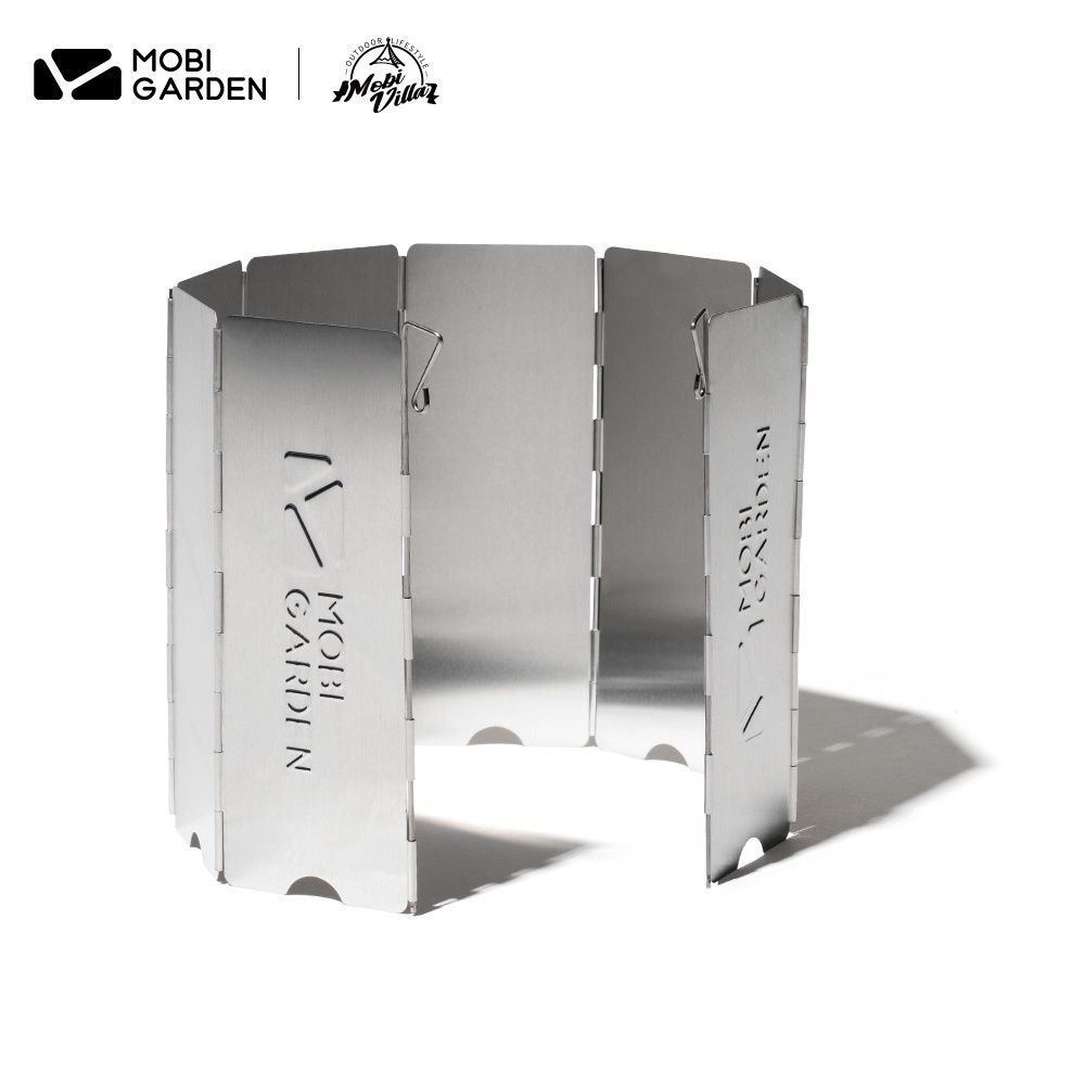 MOBI GARDEN Camping Wind Shield Deflector Windscreen Foldable For Stove ...