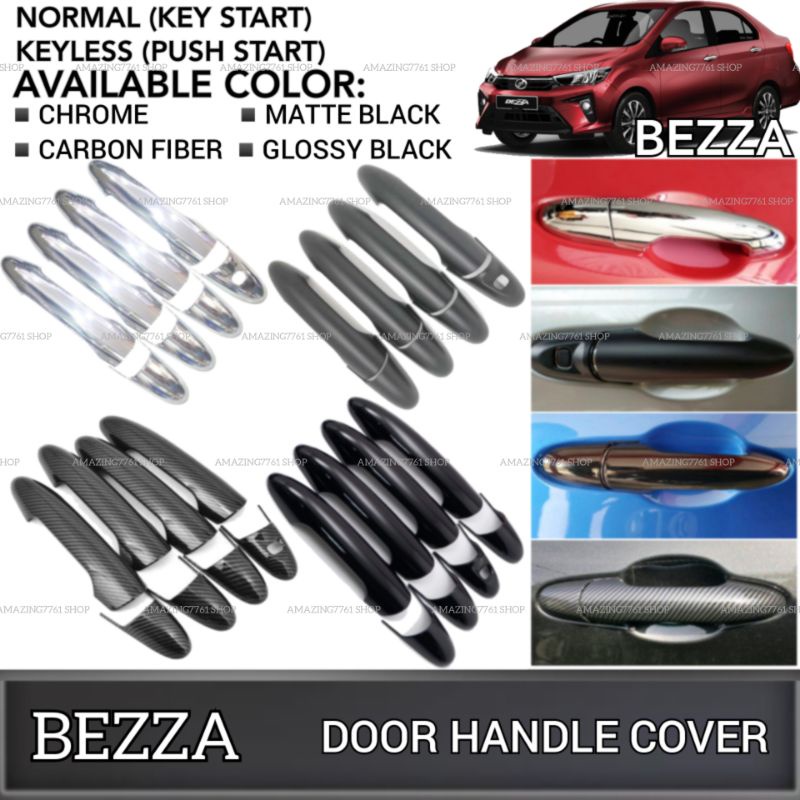 AMAZING PERODUA BEZZA DOOR HANDLE COVER 4PCS EXTERIOR CAR ACCESSORIES ...