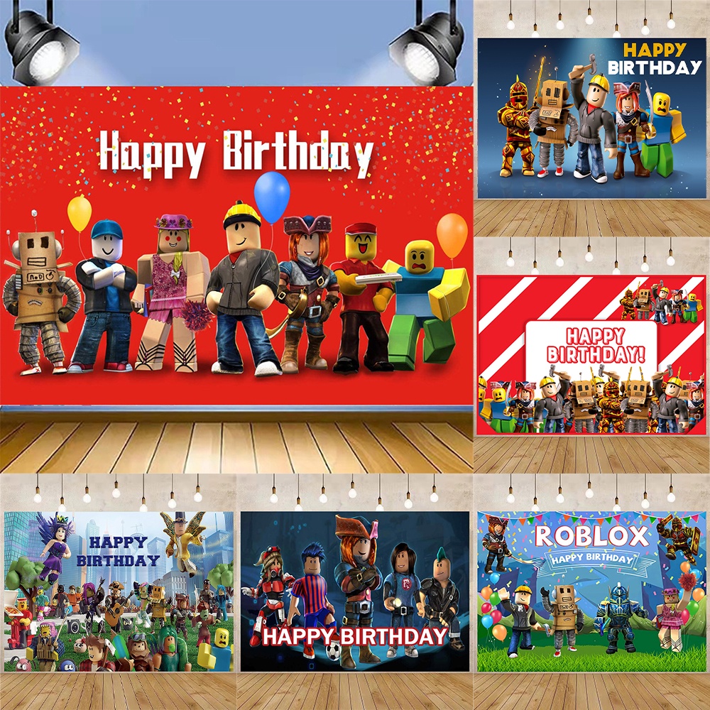 Roblox Classic Cartoon Birthday Party Background Decoration Children's ...