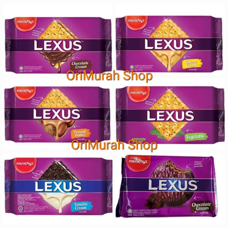 Lexus Munchys Cracker Biscuits 190gr Peanut Butter Chocolate Cheese ...