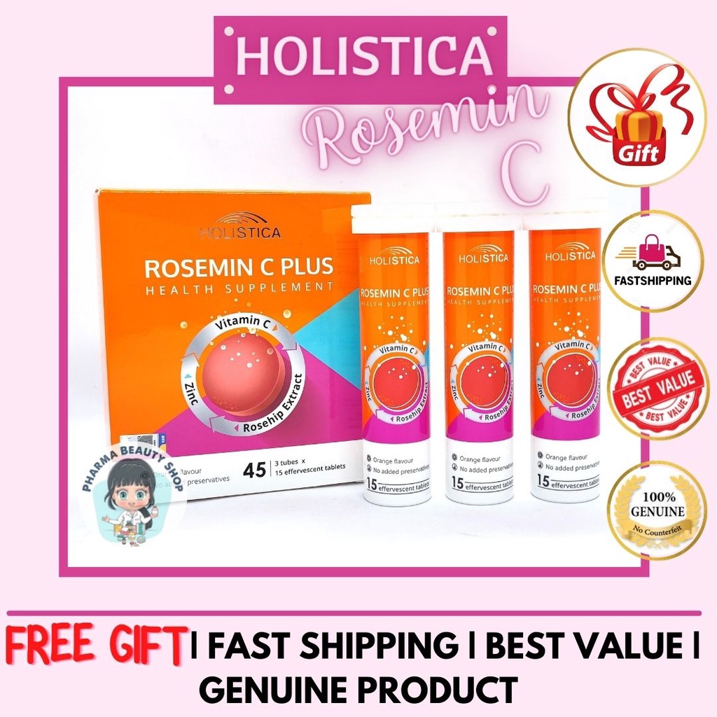 [FREE GIFT] Holistica Rosemin C Plus 3 x 15 effervescent tablets ...