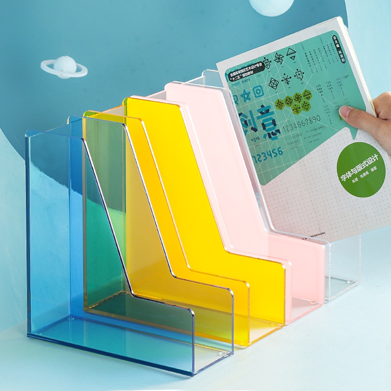 Acrylic Magazine File Holders Documents Box Organizer Rack Table ...